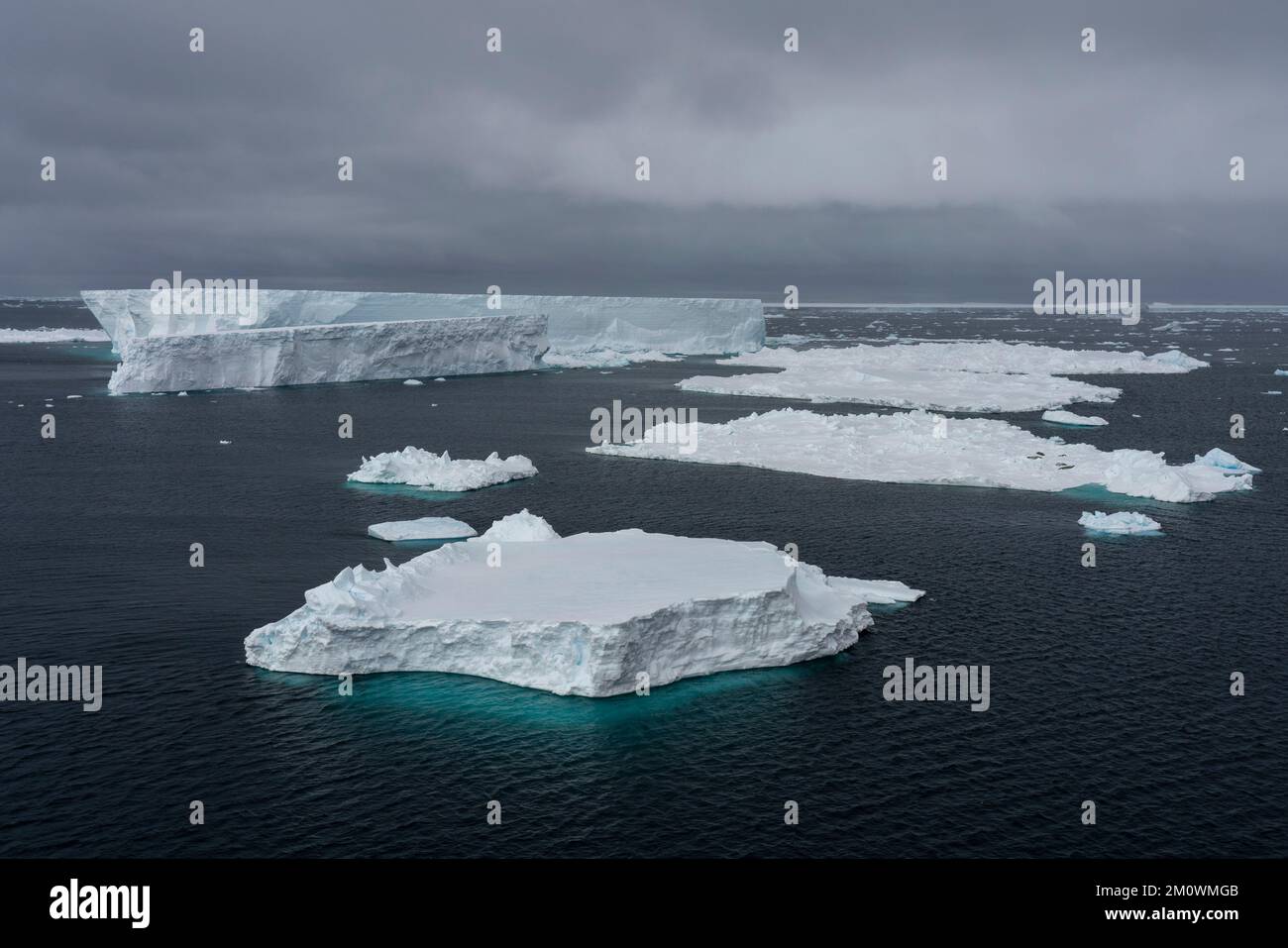 Tabular iceberg, Larsen C ice shelf, Weddell Sea, Antarctica Stock ...