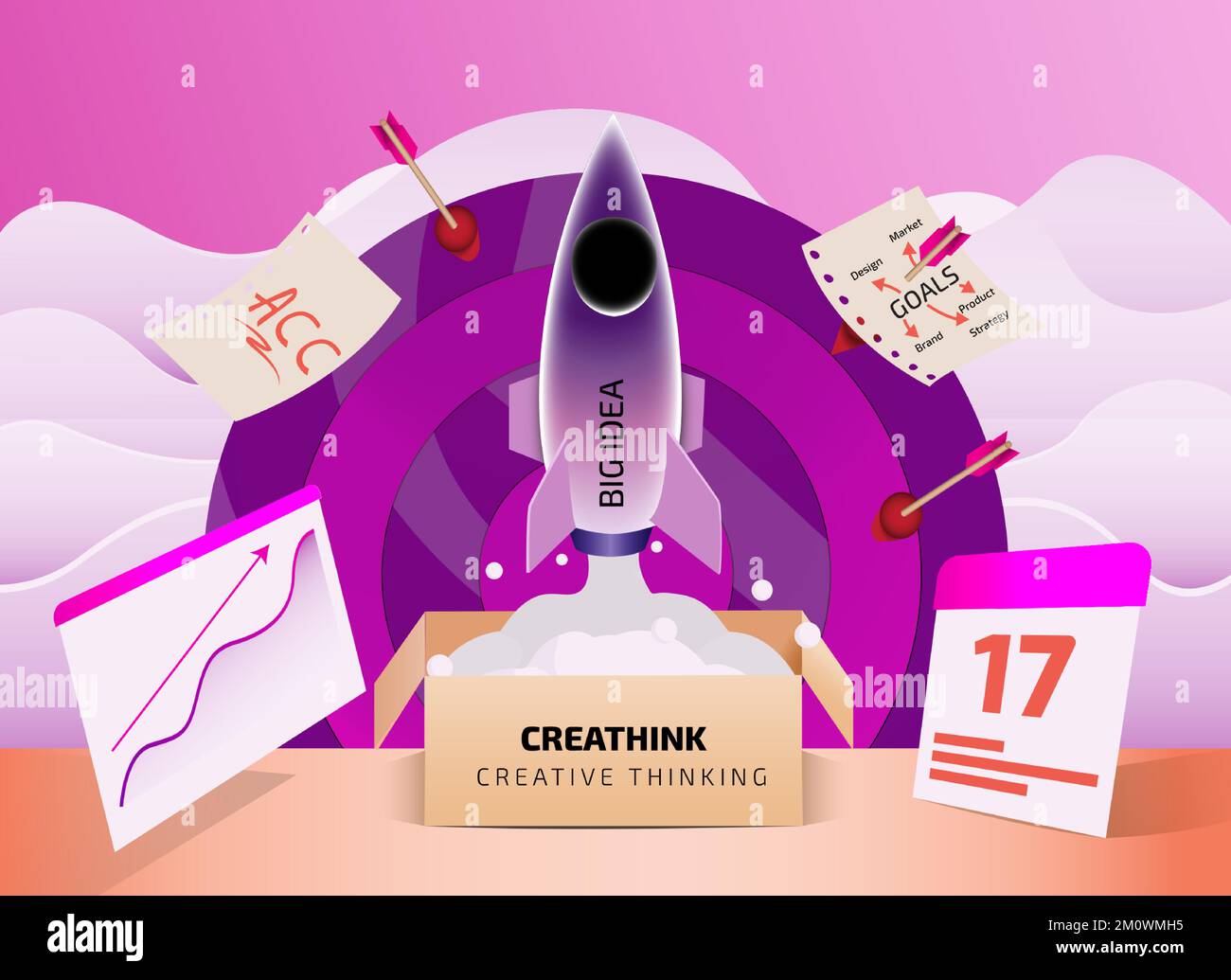 3D Rocket Spaceship Illustration Vector ut Of The Box. 3d vector ...