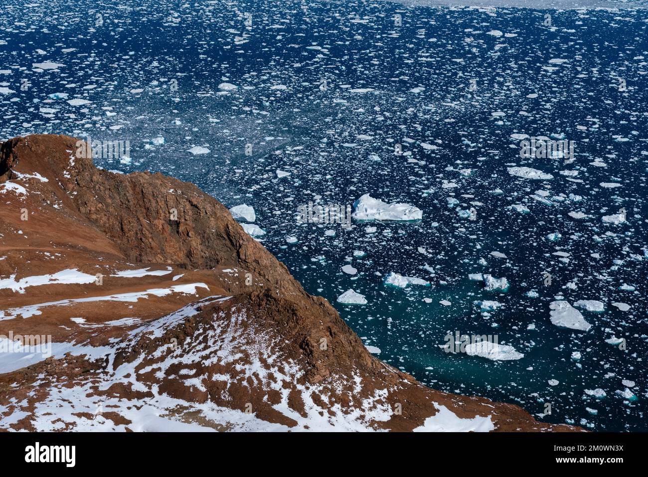Aerial view of Larsen Inlet glacier, Weddell Sea, Antarctica Stock ...