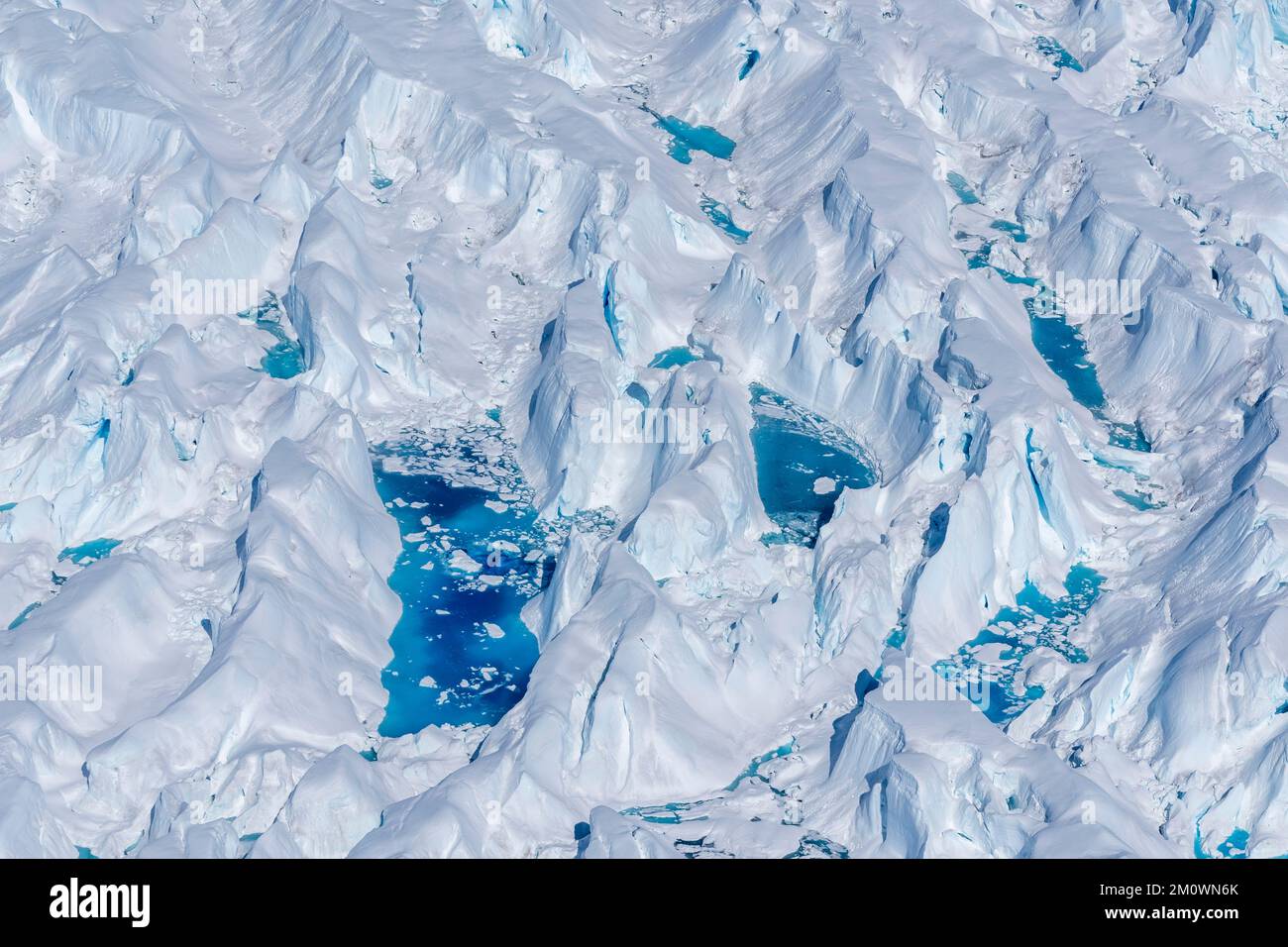 Aerial view of Larsen Inlet glacier, Weddell Sea, Antarctica Stock ...