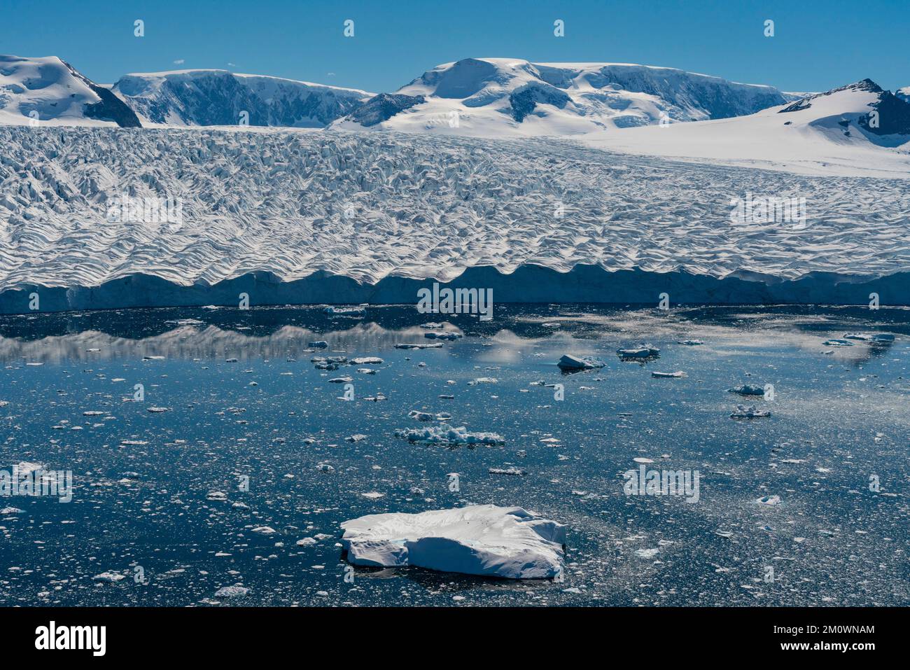 Aerial view of Larsen Inlet glacier, Weddell Sea, Antarctica Stock ...