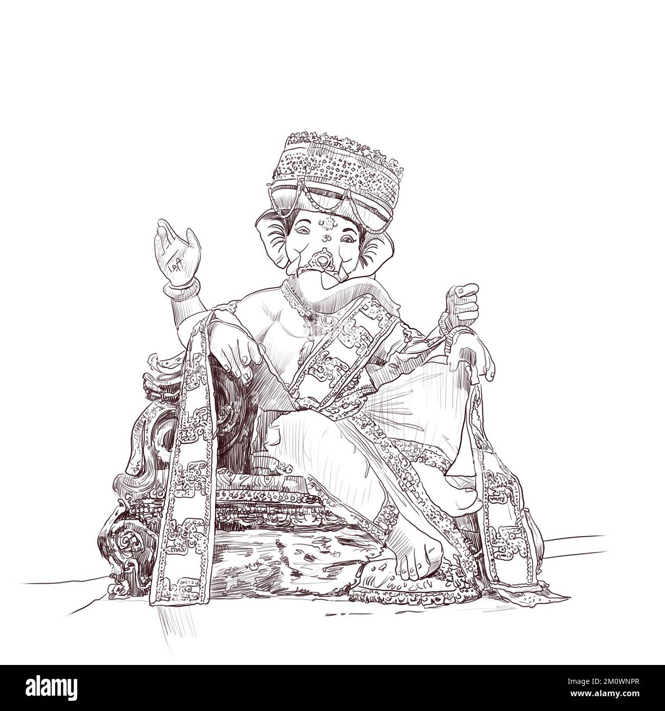 Greeting card lord ganpati Cut Out Stock Images & Pictures - Alamy