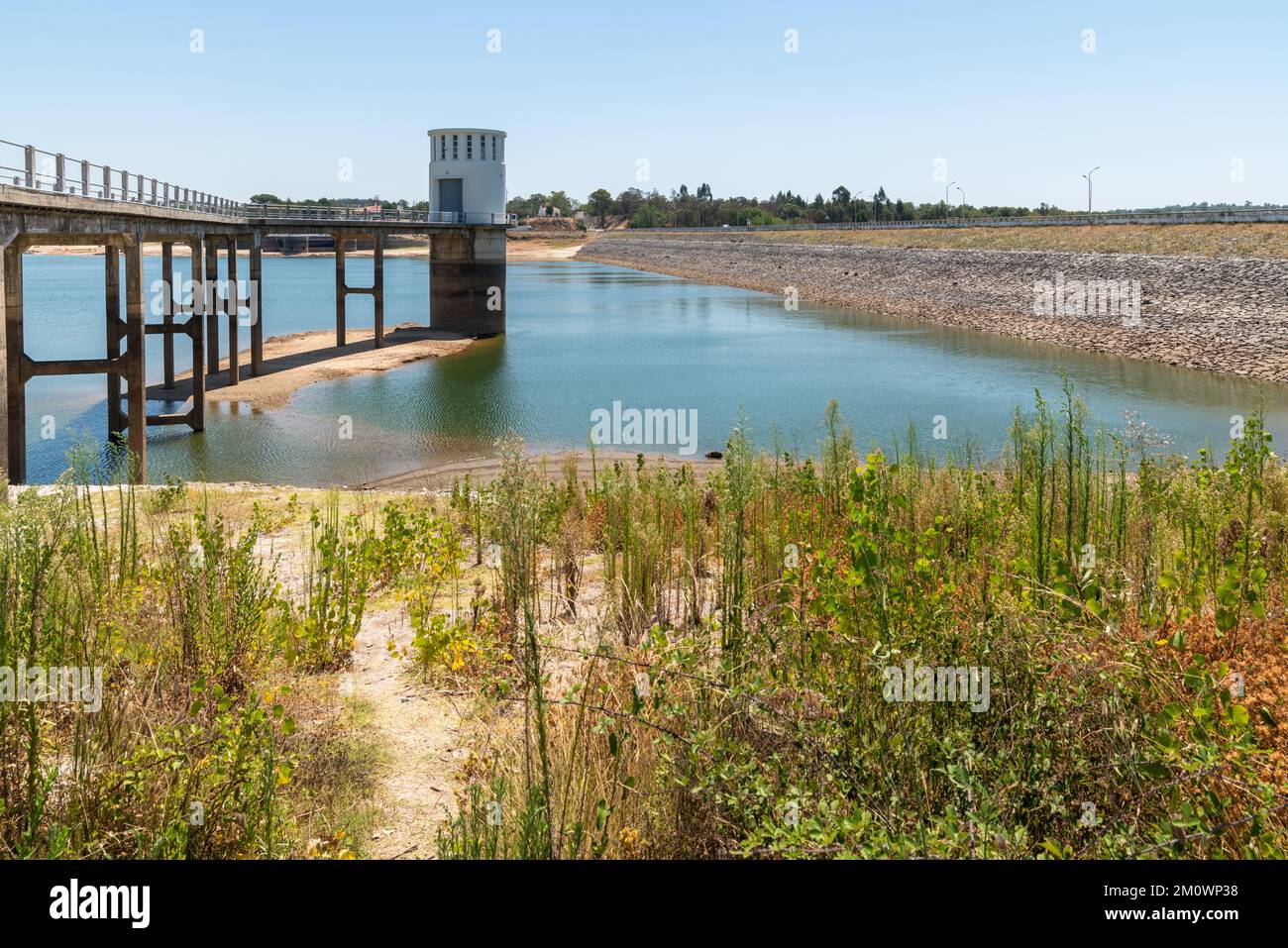 The bridge over Montargil Dam in the municipality of Ponte de Sor ...