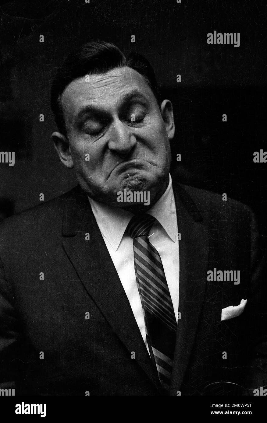 Richard Tucker, American tenor, during a press interview in Buenos ...