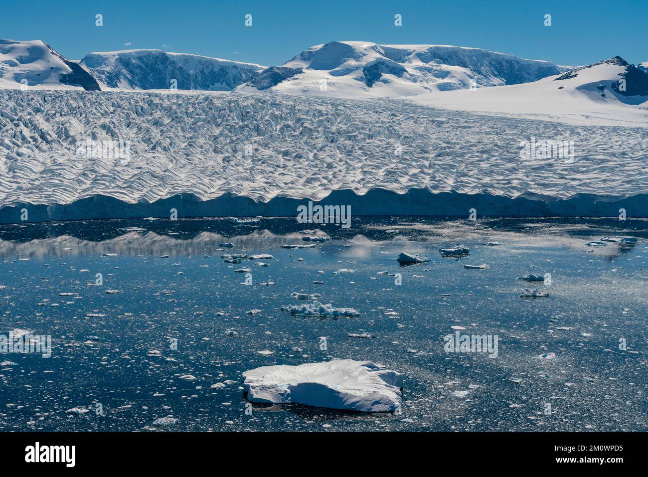 Aerial view of Larsen Inlet glacier, Weddell Sea, Antarctica Stock ...