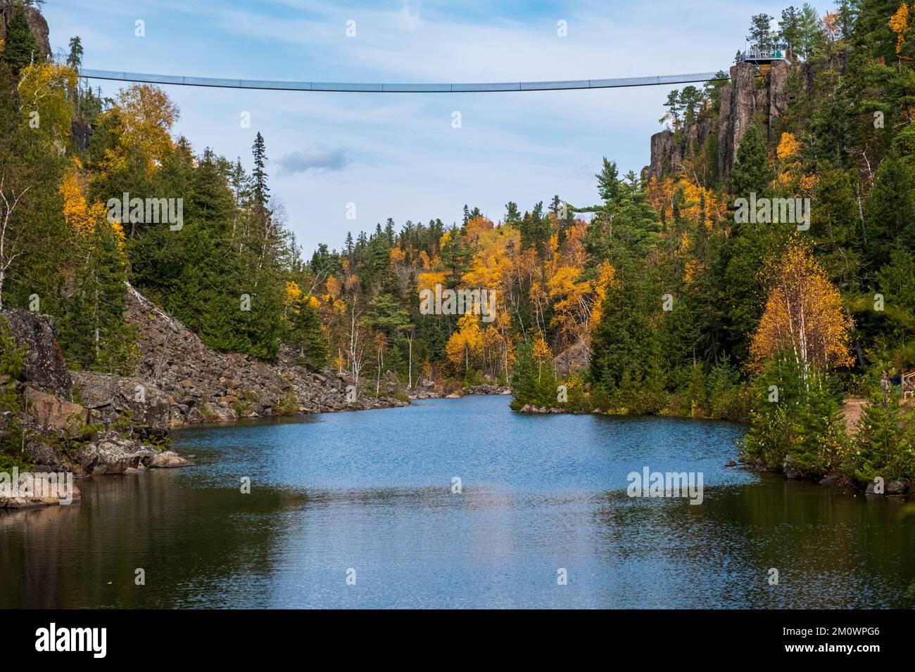 Eagle Canyon in Ontario, Canada with suspension bridge and zip line ...