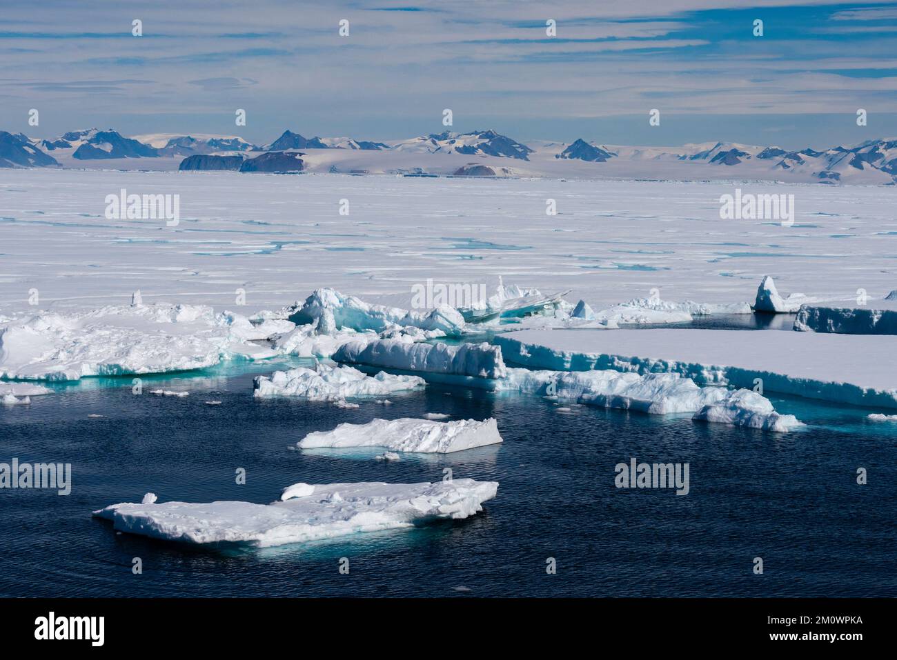 Icebergs, Larsen B Ice Shelf, Weddell Sea, Antarctica Stock Photo - Alamy