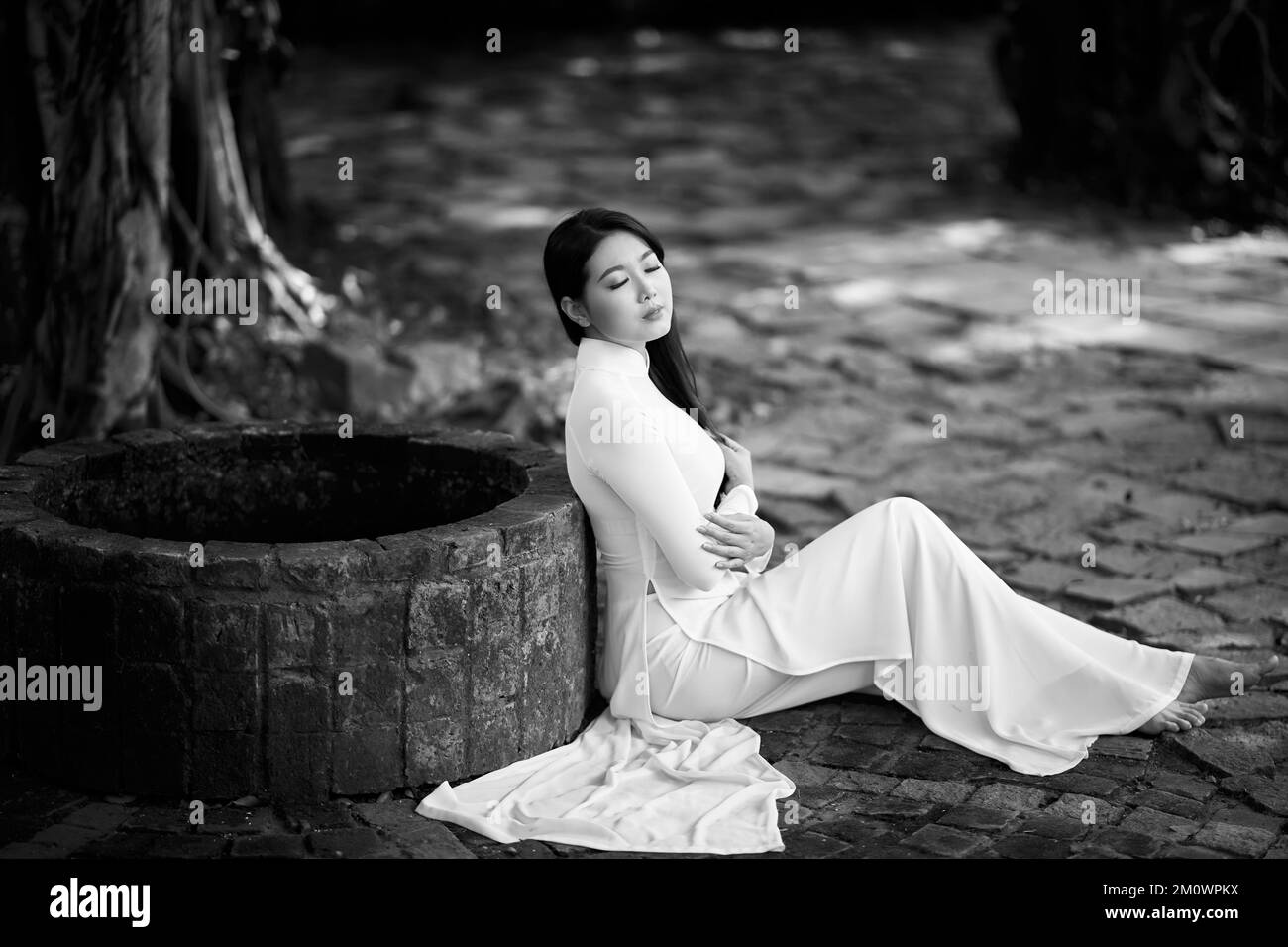 Ho Chi Minh City Viet Nam Ao Dai Is Traditional Dress Of Vietnam