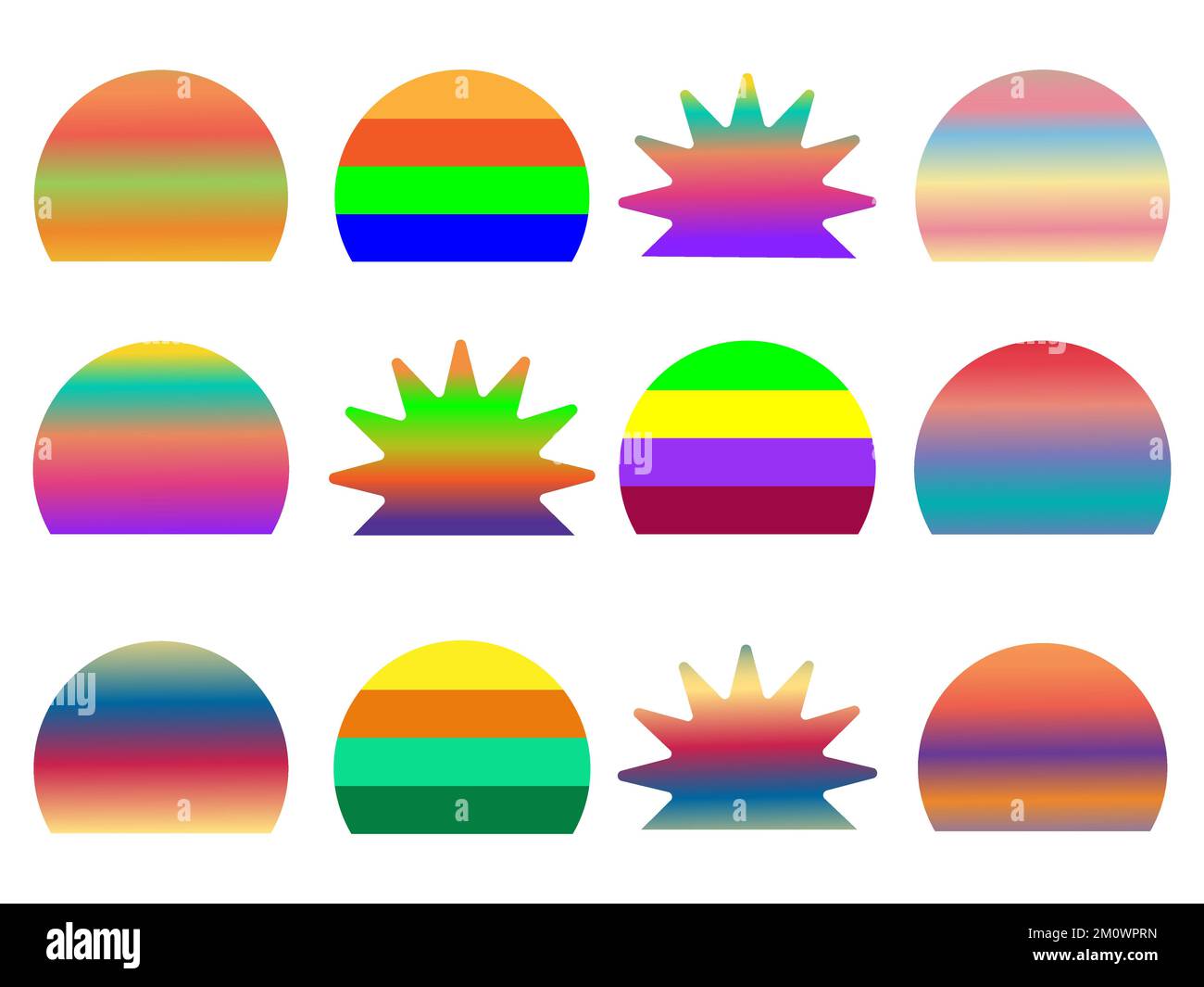 Sunrise sunset signs colorful vintage shirt decoration banner abstract ...