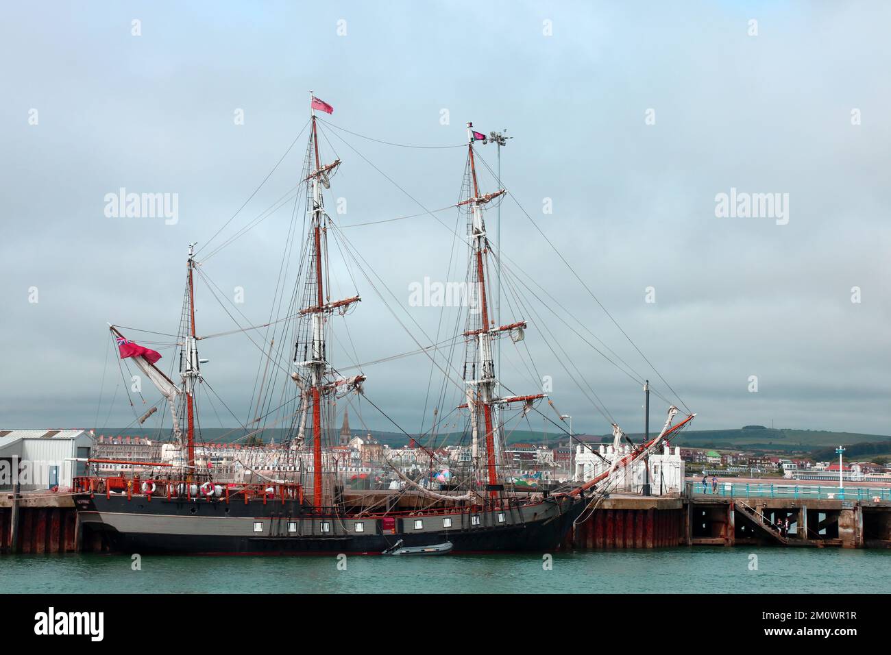 Sailing boat in harbour at Weymouth, Dorset, United Kingdom Stock Photo - Alamy