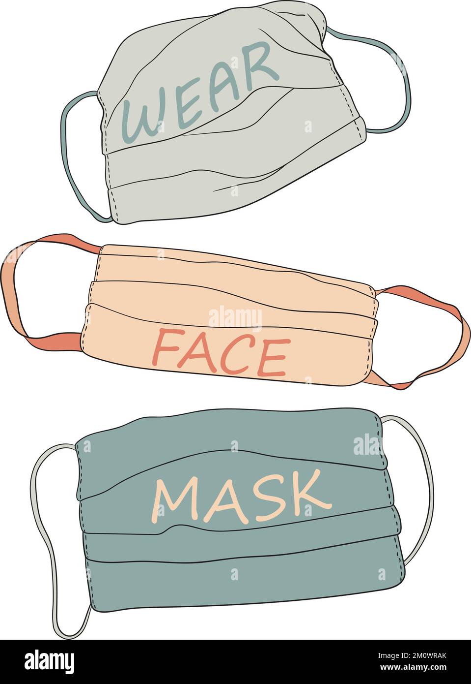 Three medical breathing masks Stock Vector Images - Alamy