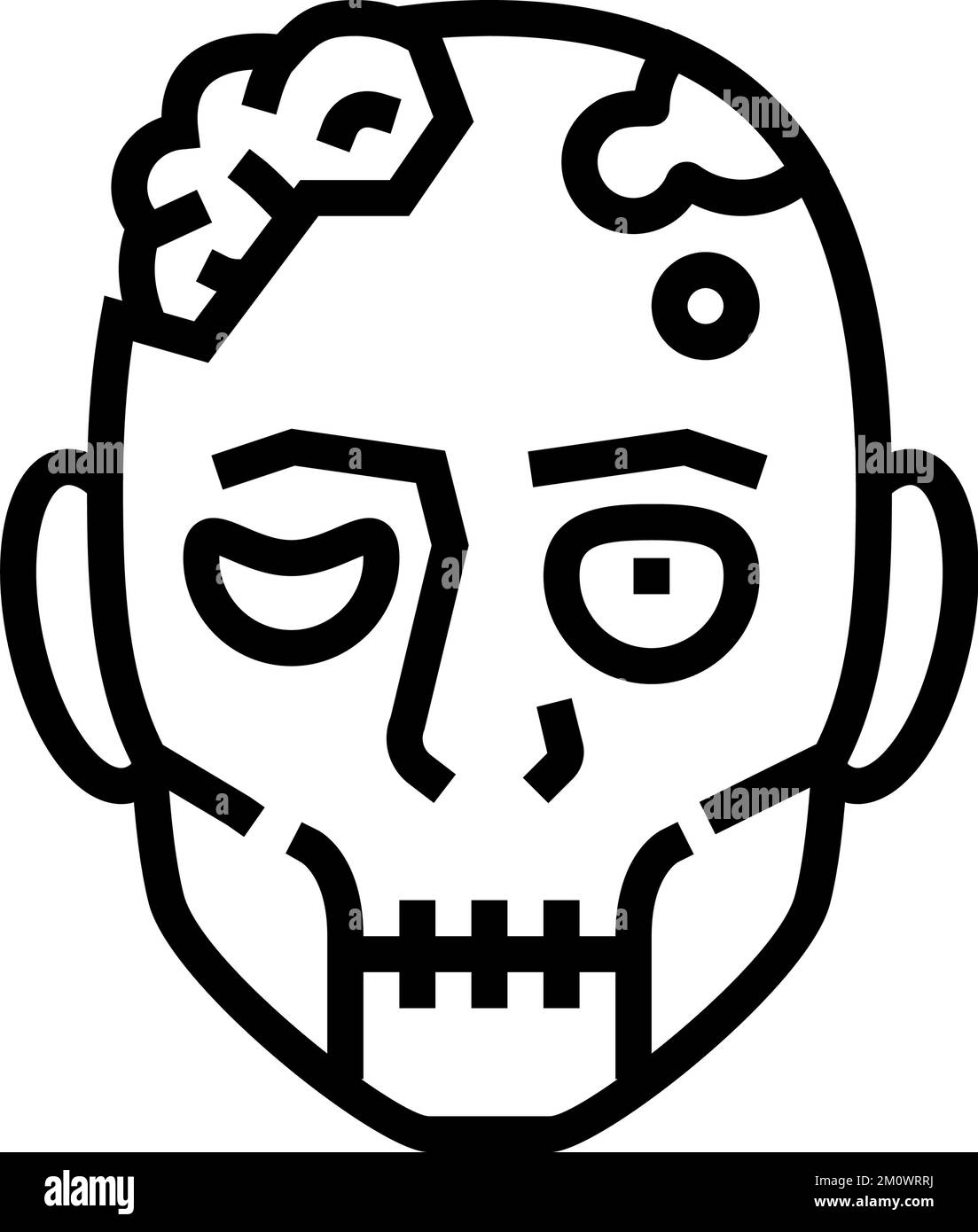 zombie dead line icon vector illustration Stock Vector Image & Art - Alamy