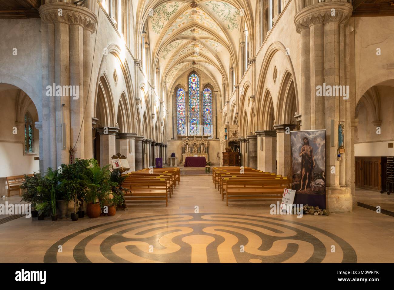 Boxgrove Priory - Interior of the Priory Church of St Marys & St Blaise ...