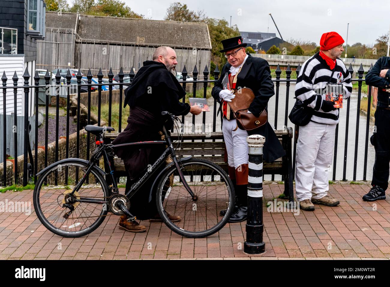 Members of Cliffe Bonfire Society Sell Programmes Prior To The Big Guy ...