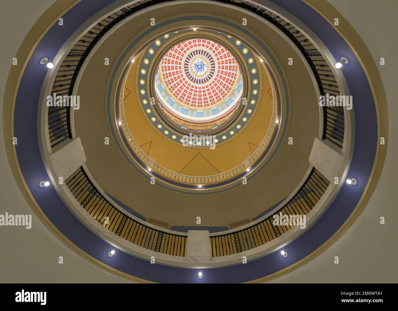 Inner dome from the rotunda of the Oklahoma State Capitol building in ...