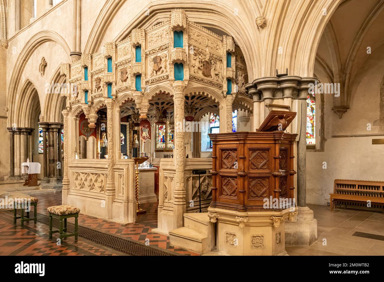 Boxgrove Priory, Interior of the Priory Church of St Marys & St Blaise ...