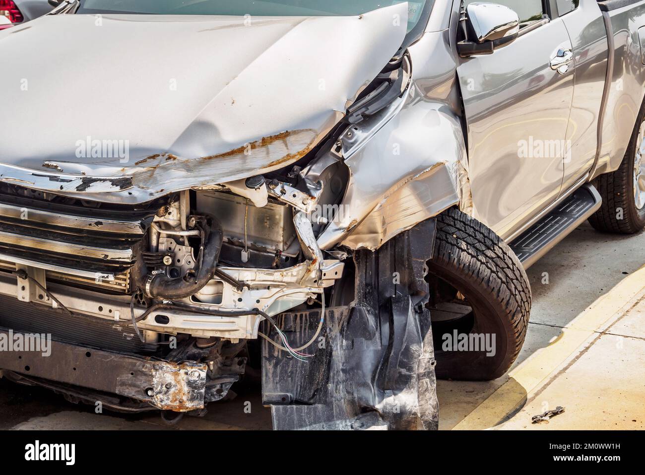 car crash accident background Stock Photo - Alamy