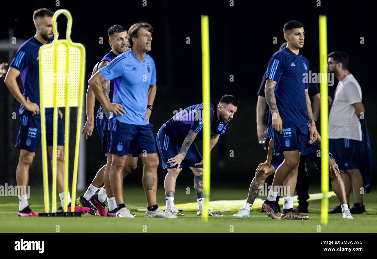 DOHA - Lionel Messi during a training session of the Argentina national ...