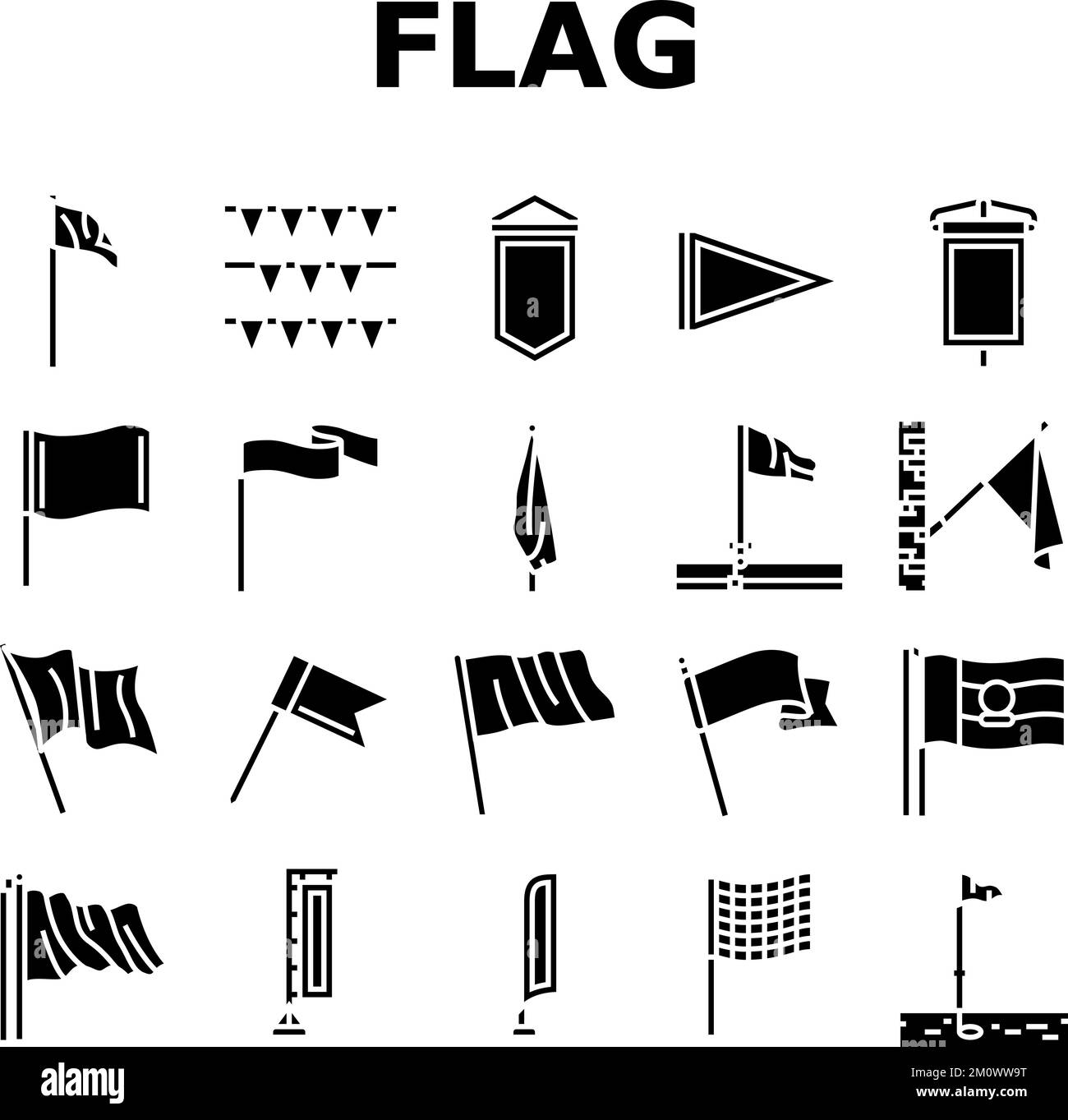 flag start web pennant map icons set vector Stock Vector Image & Art - Alamy