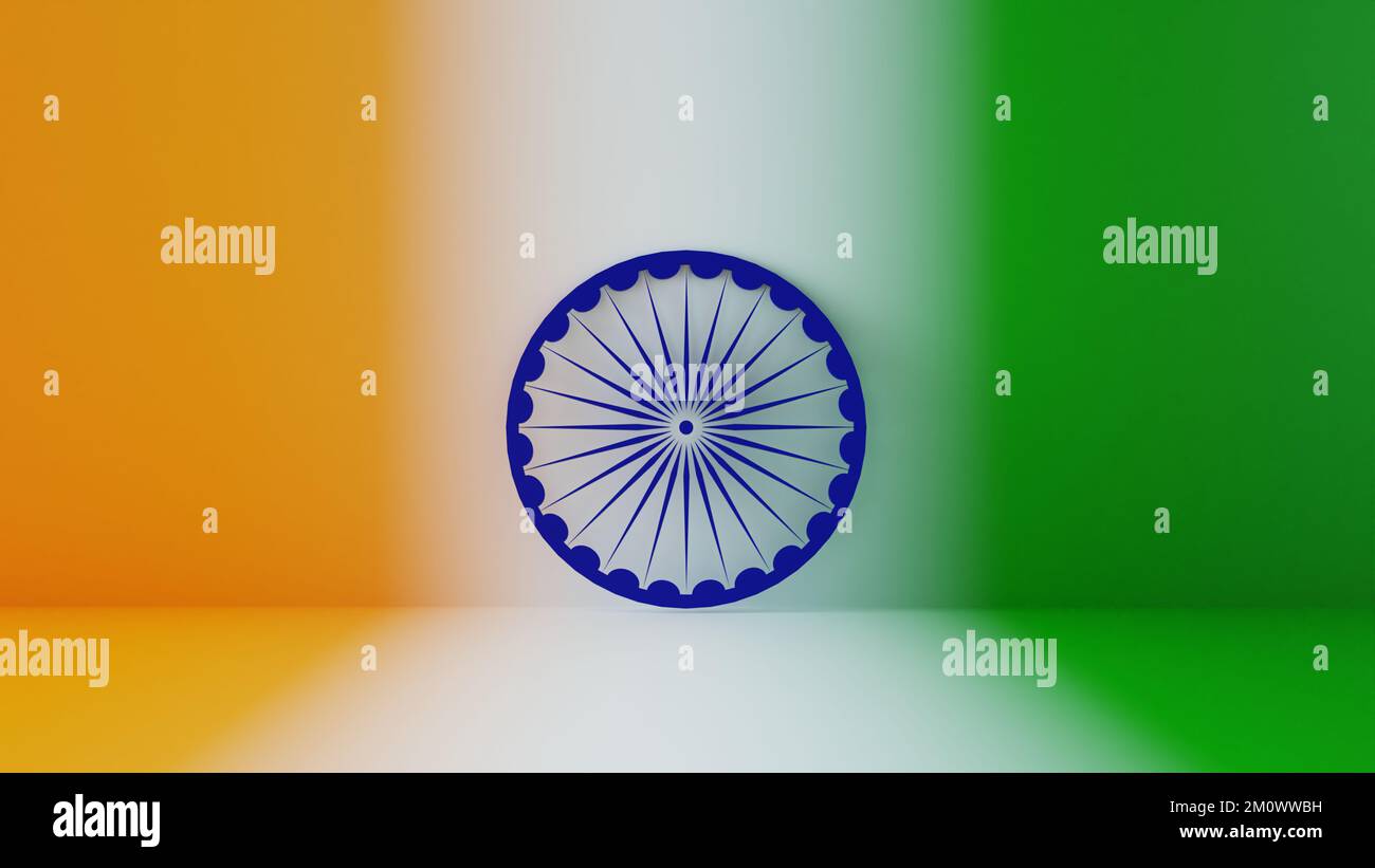 empty space backdrop for republic day India 3d rendering design, text ...