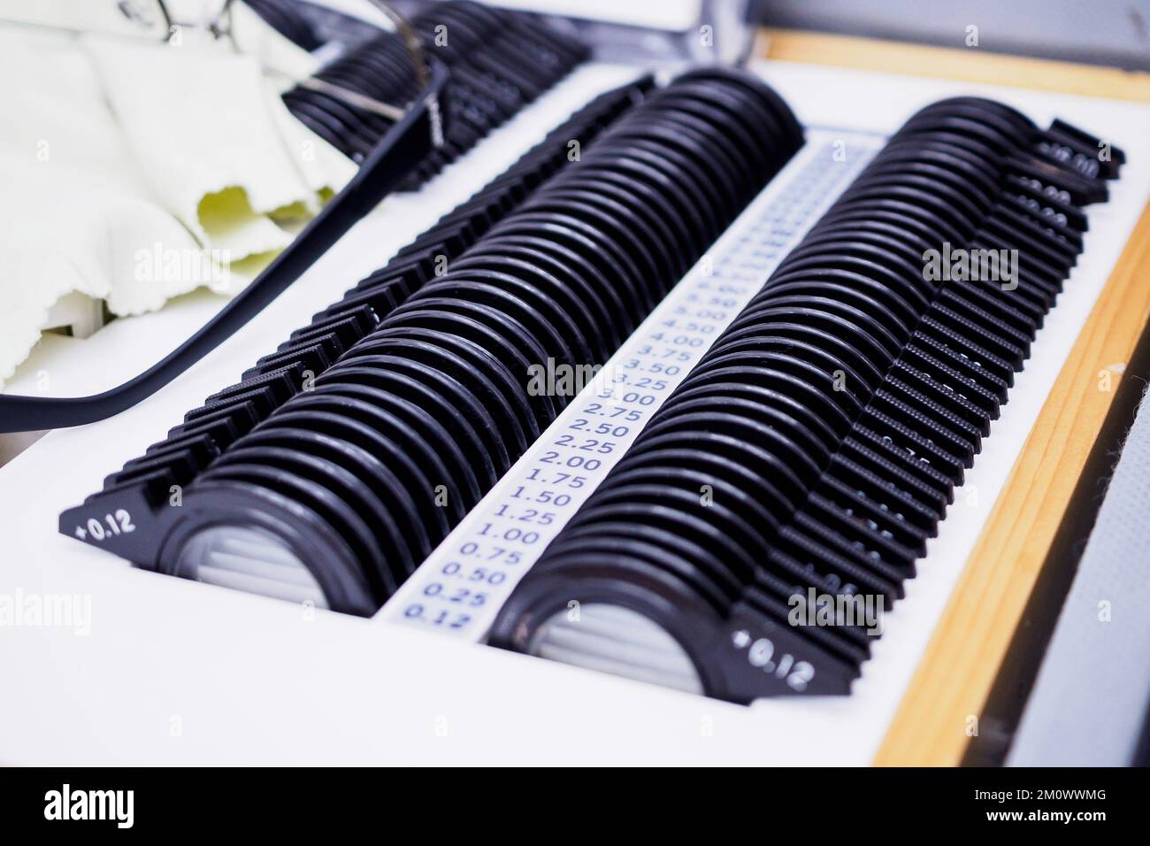 Trial eye test lenses hi-res stock photography and images - Alamy