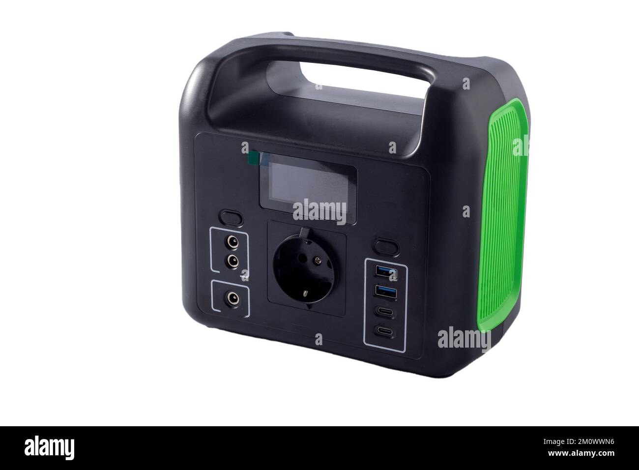 Charging station isolated on white background. Generator power bank ...