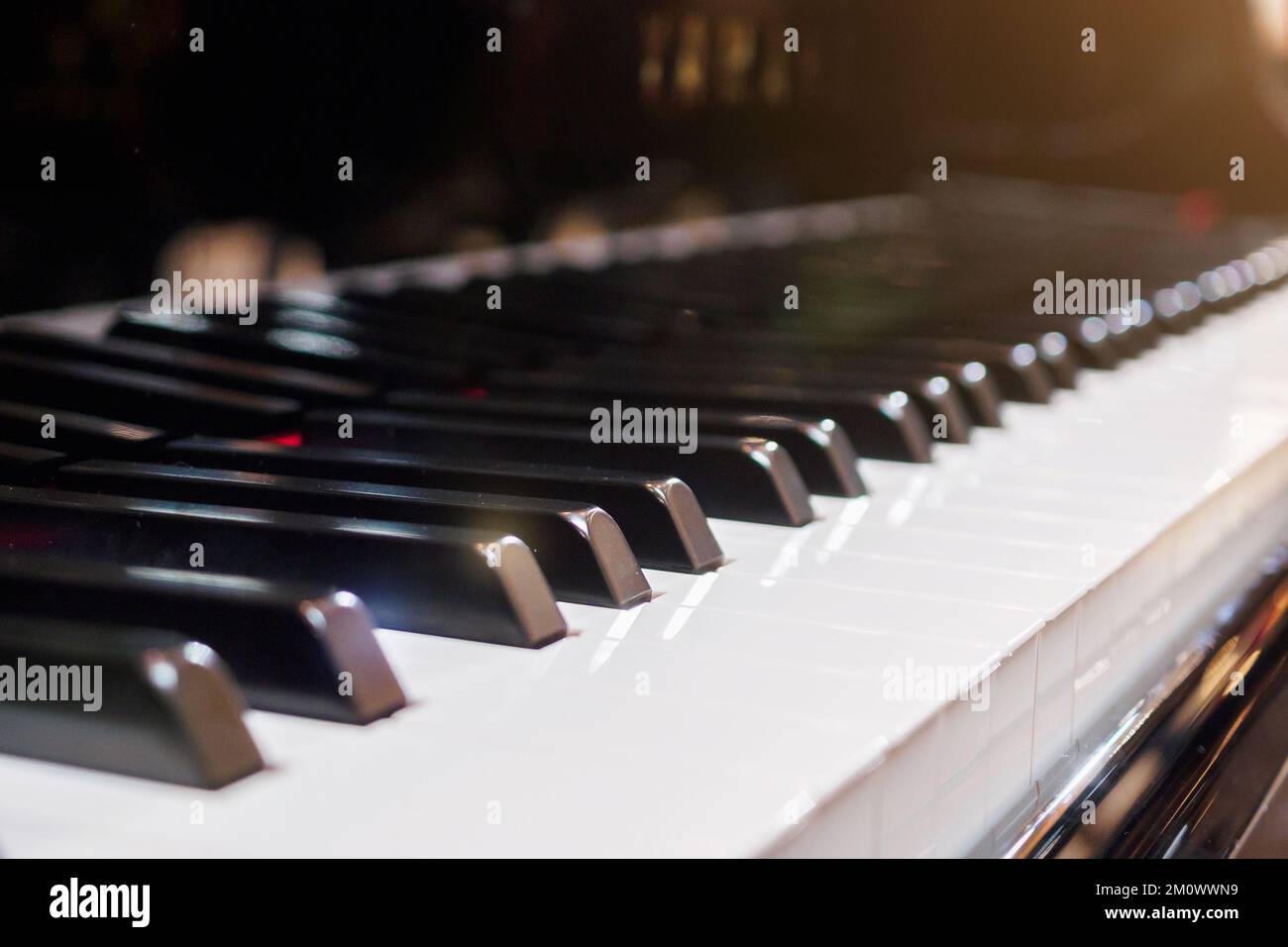 Piano keyboard background musical instrument Stock Photo - Alamy
