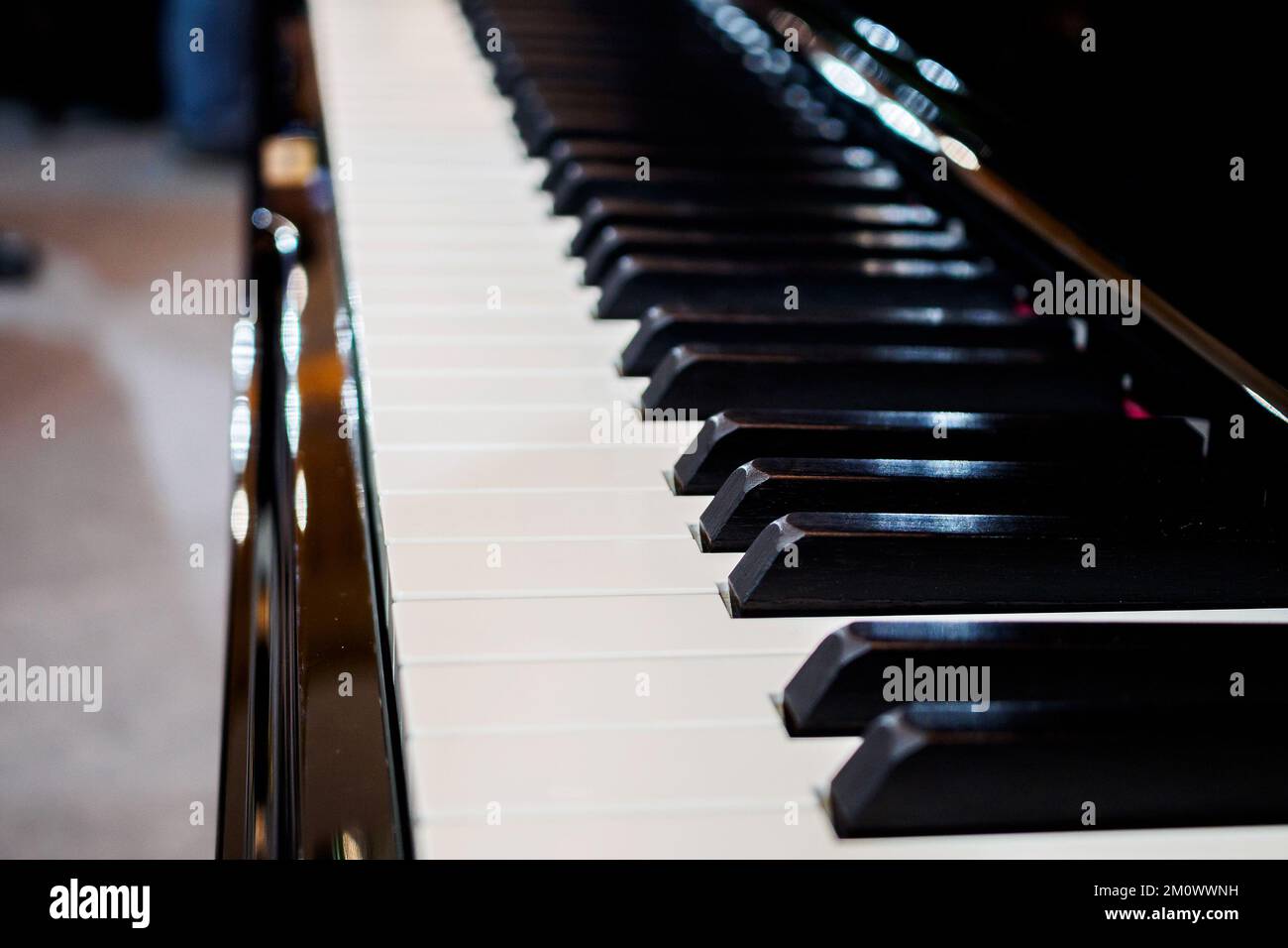 Piano keyboard background musical instrument Stock Photo - Alamy