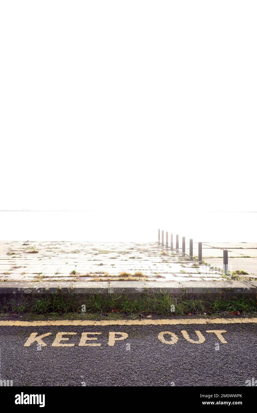 December 2022 - Keep out sign painted at Corinthians sailing club at ...