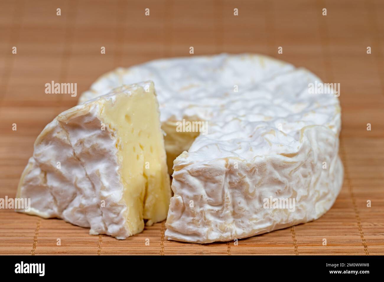 Soft cheese, Camembert, in a closeup Stock Photo - Alamy