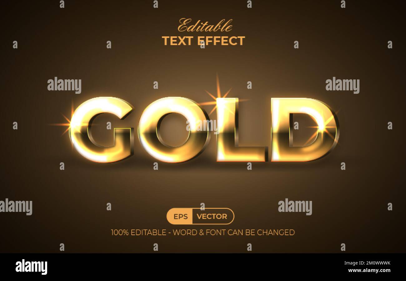 A vector of 'gold' word in realistic text effect Stock Vector Image ...