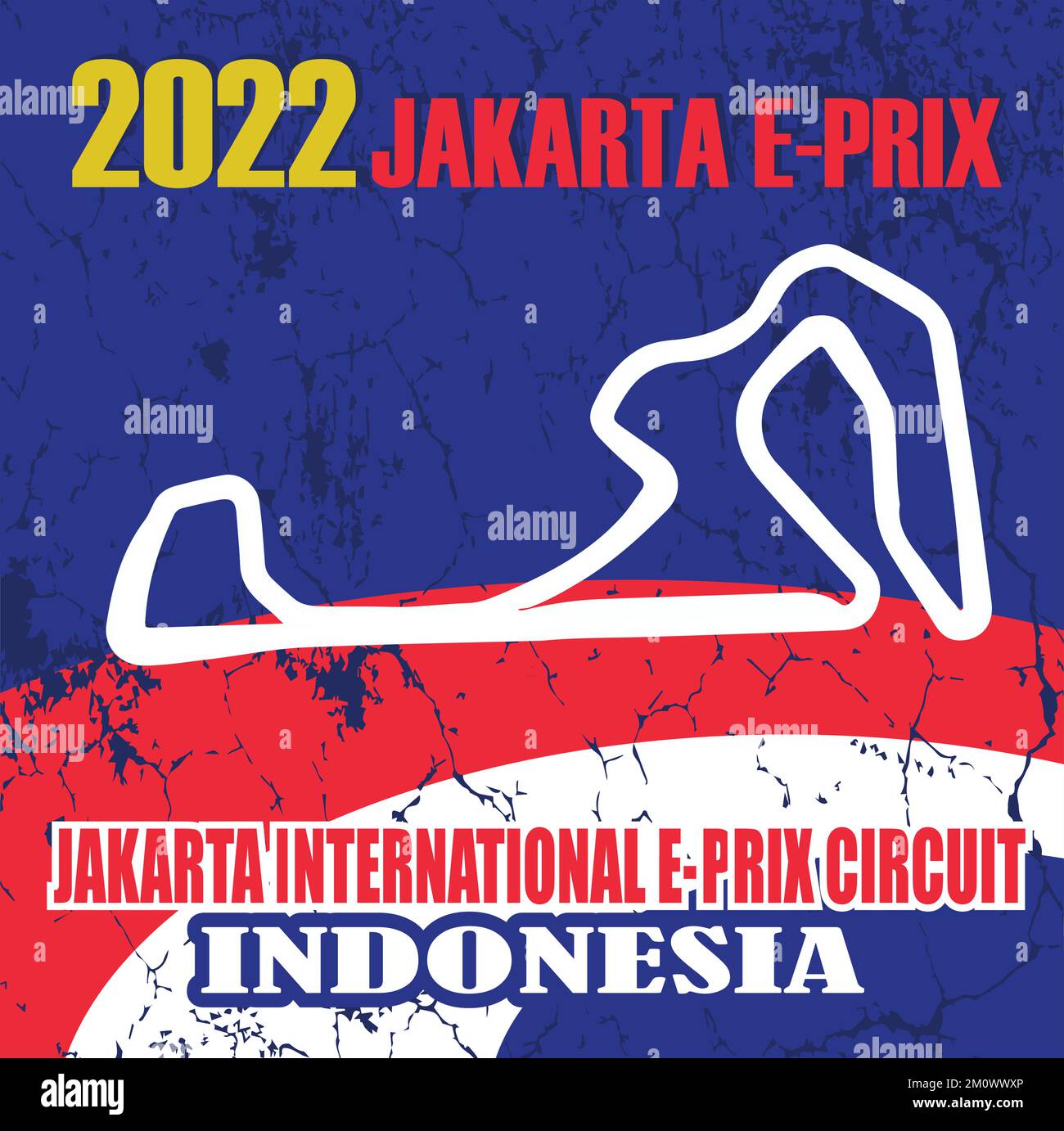 jakarta, may 16th, 2022. jakarta international e-prix circuit. circuit ...