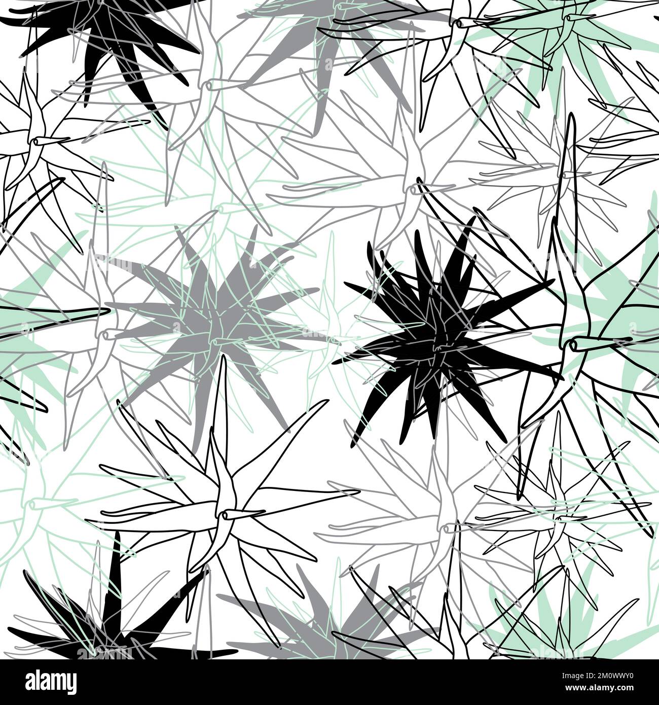 Seamless pattern with colorful aloe leaves Stock Vector Image & Art - Alamy