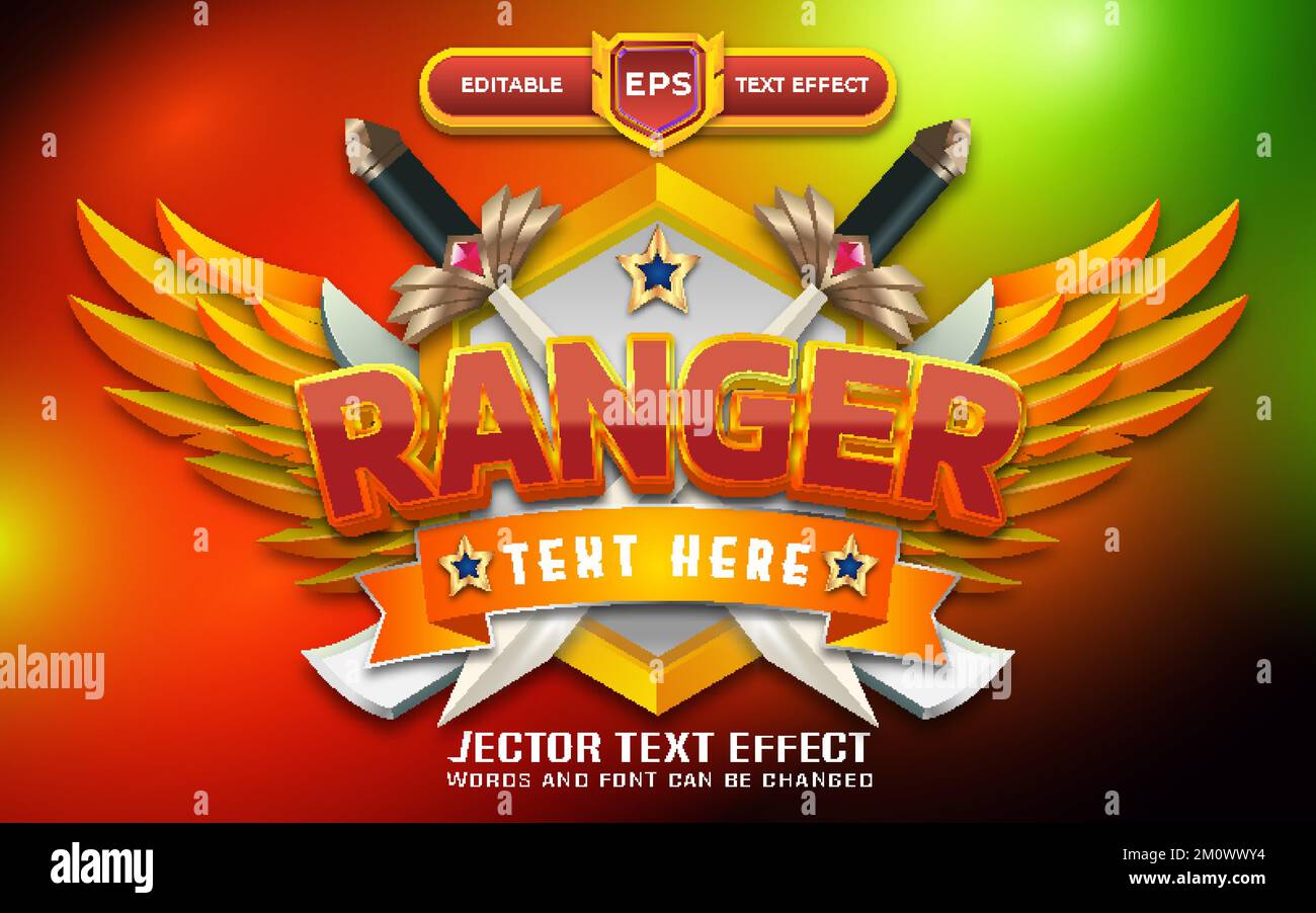 A vector of Ranger creative logo on a colorful background with copy ...