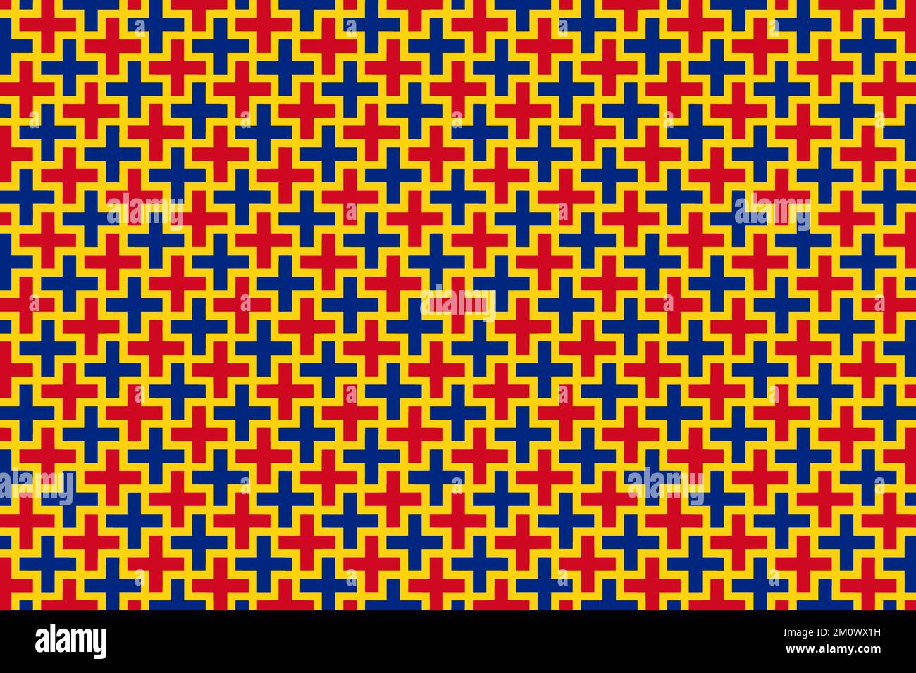 Geometric pattern in the colors of the national flag of Romania. The ...