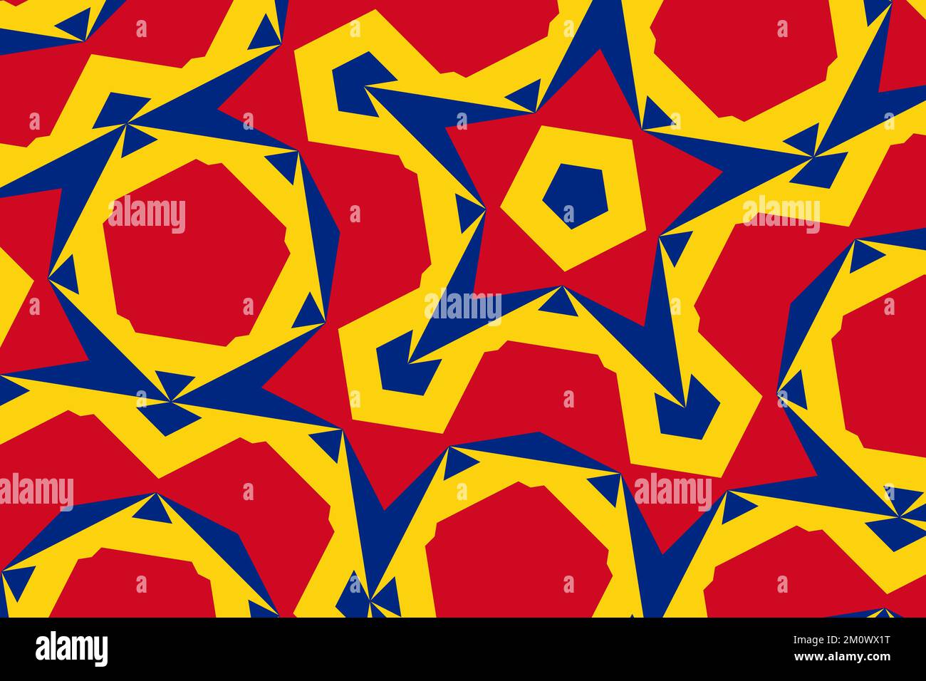 Geometric pattern in the colors of the national flag of Romania. The ...