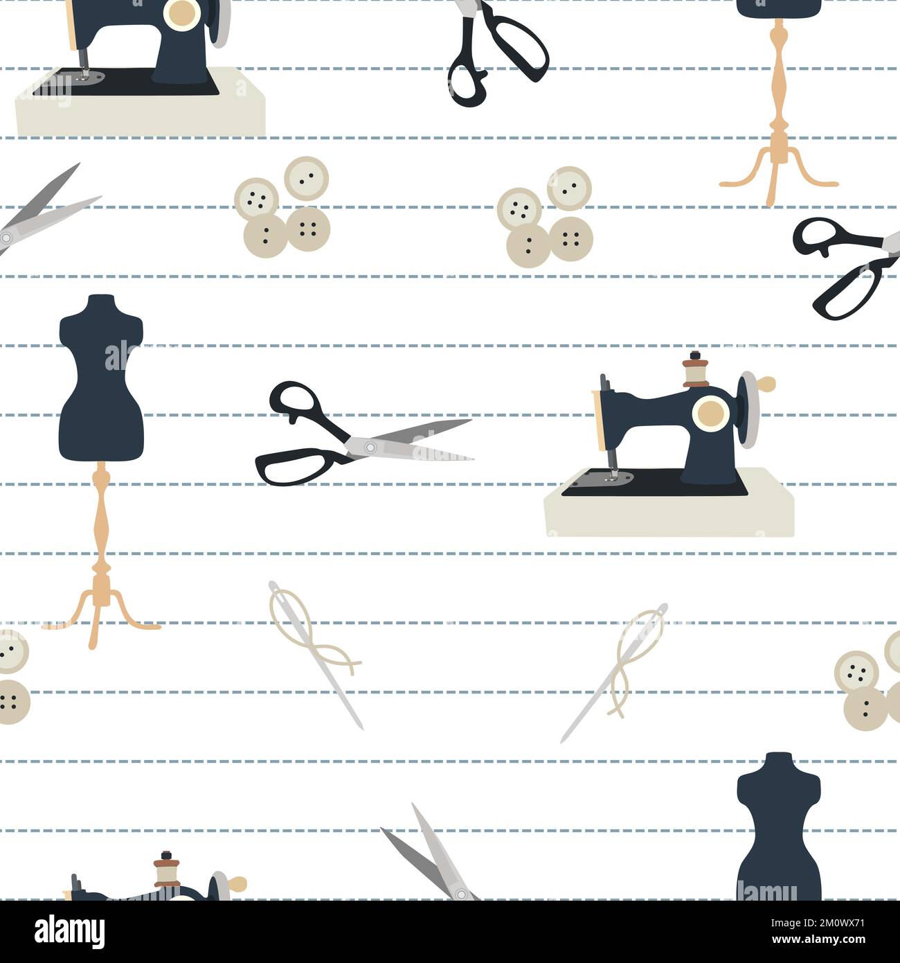 Sewing pattern stitching Stock Vector Images - Alamy