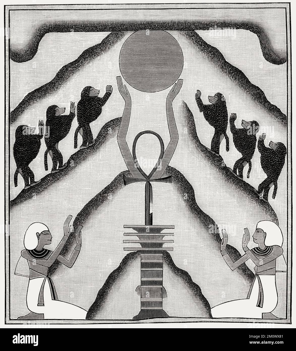 Ancient Egyptian sun worship Stock Photo - Alamy