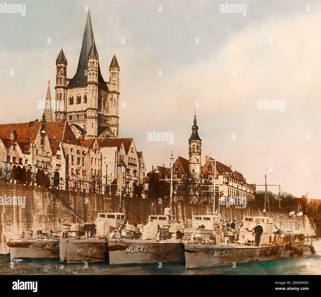 British occupation zone in Germany, military vessel of the Royal Navy ...