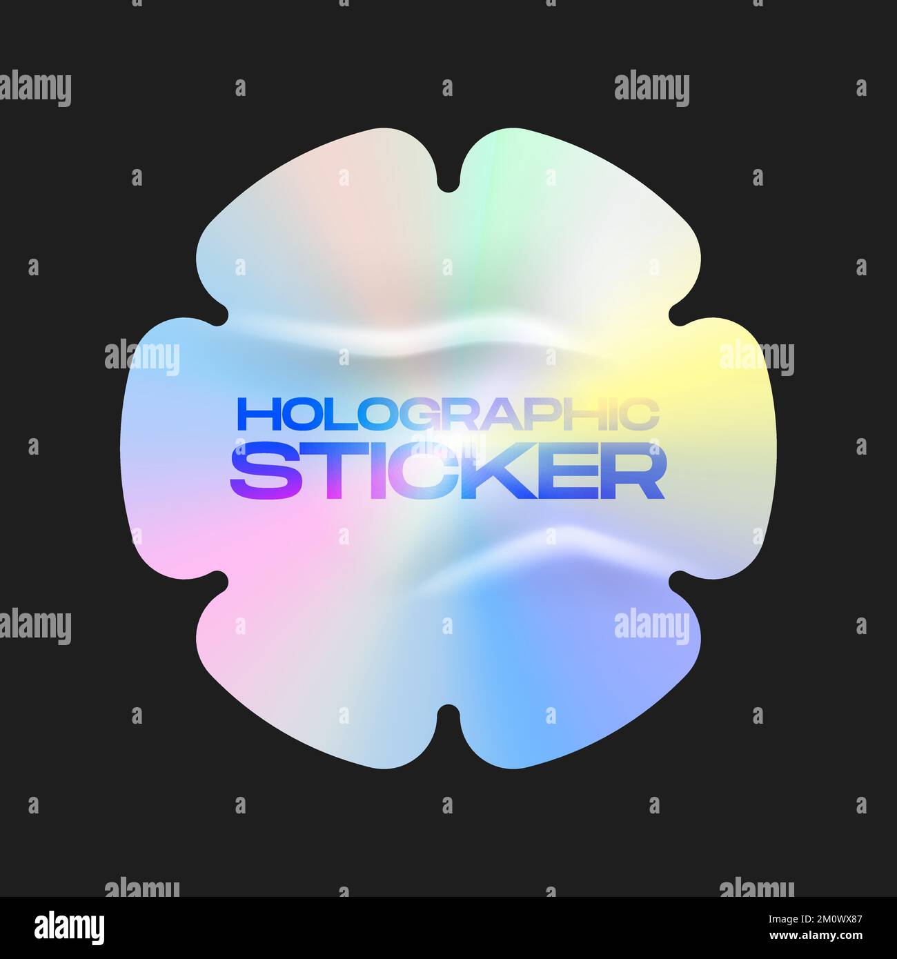 AHolographic stickers. Hologram geometric shapes. Sticker shapes for ...