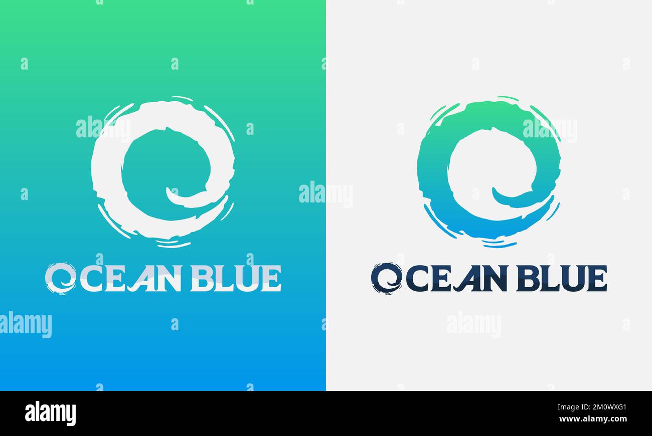 A vector illustration of the ocean wave logo template Stock Vector ...