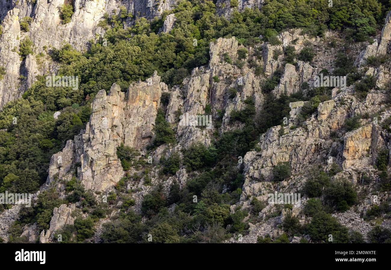 Mountain Landscape Background. Sunset Sky with Sunrays. Near Dorgali ...