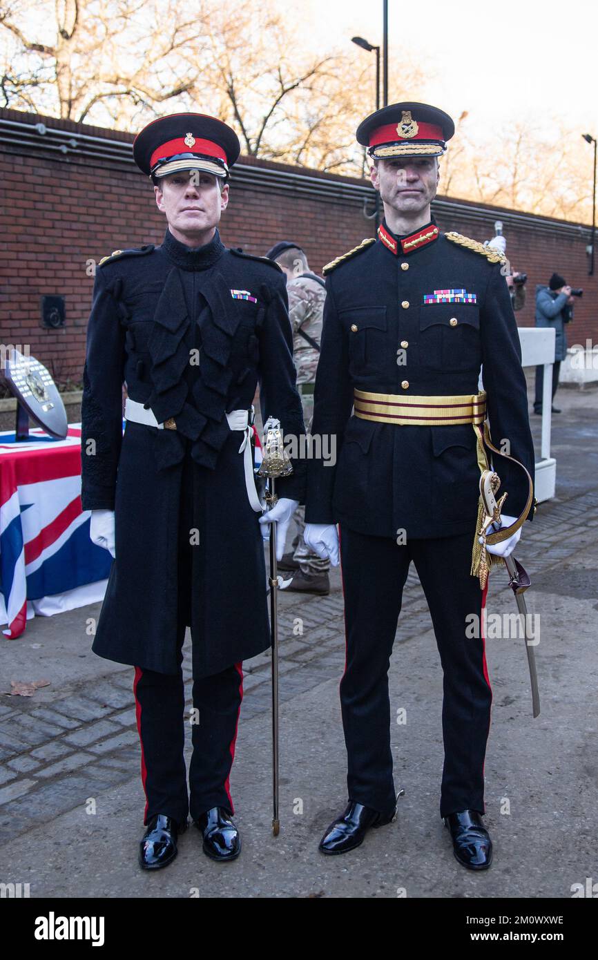 London, UK. 8th Dec, 2022. Household Cavalry Pass Out Parade of Dettingen Ride at Hyde Park ...