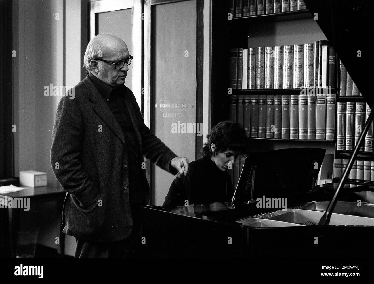 Sergio Lorenzi, Italian pianist and educator, during a masterclass at ...