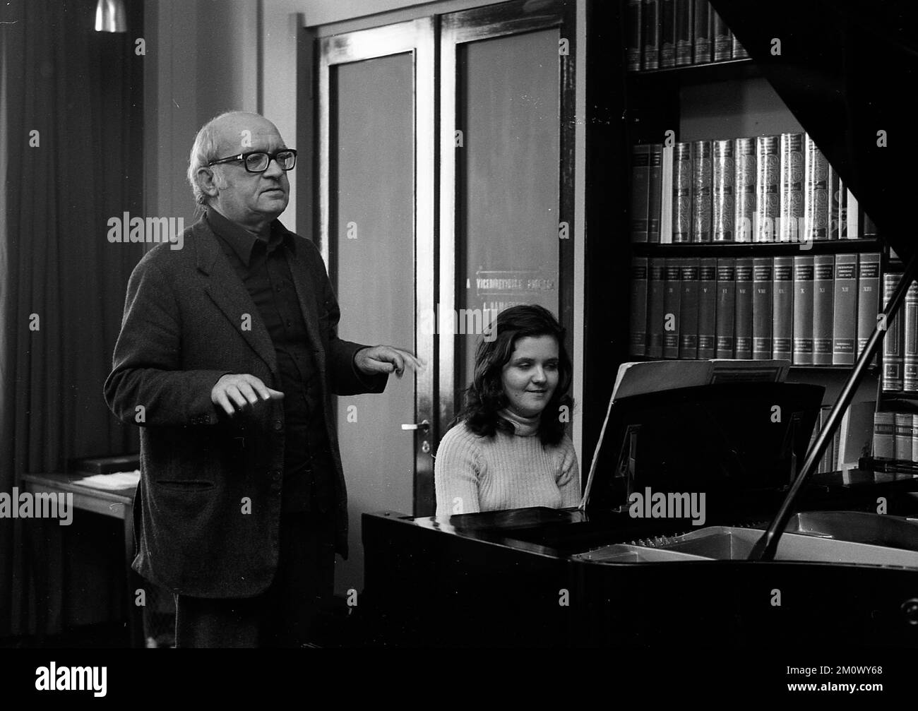 Sergio Lorenzi, Italian pianist and educator, during a masterclass at ...