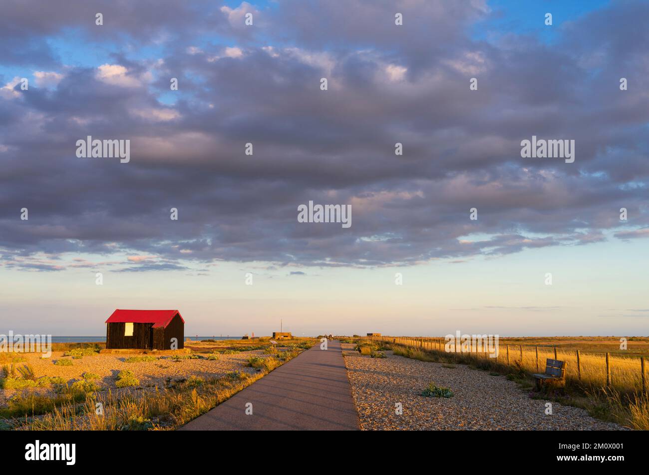 Rye harbour red roofed hut hi-res stock photography and images - Alamy