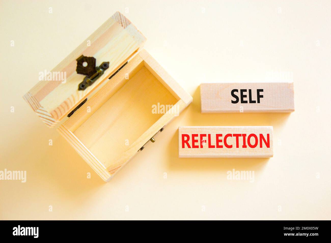 Self reflection symbol. Concept word Self reflection typed on wooden ...