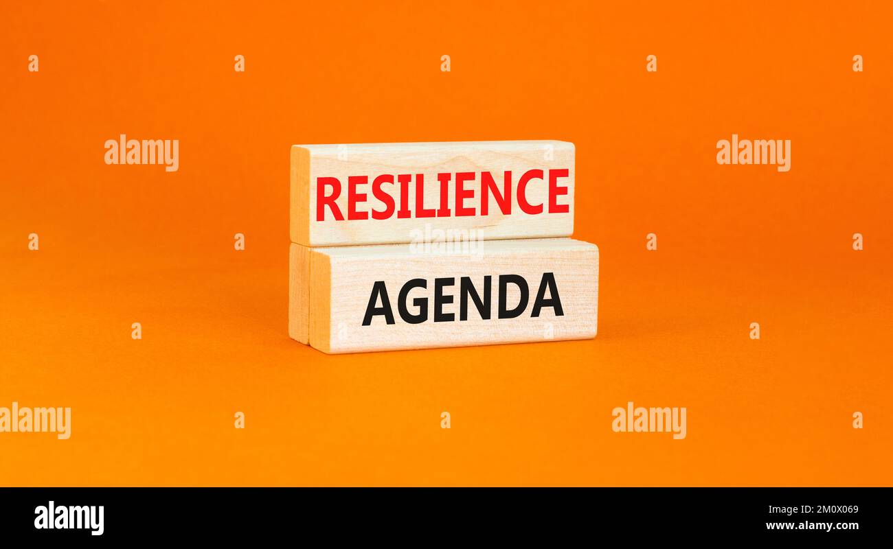 Resilience agenda symbol. Concept word Resilience agenda typed on ...