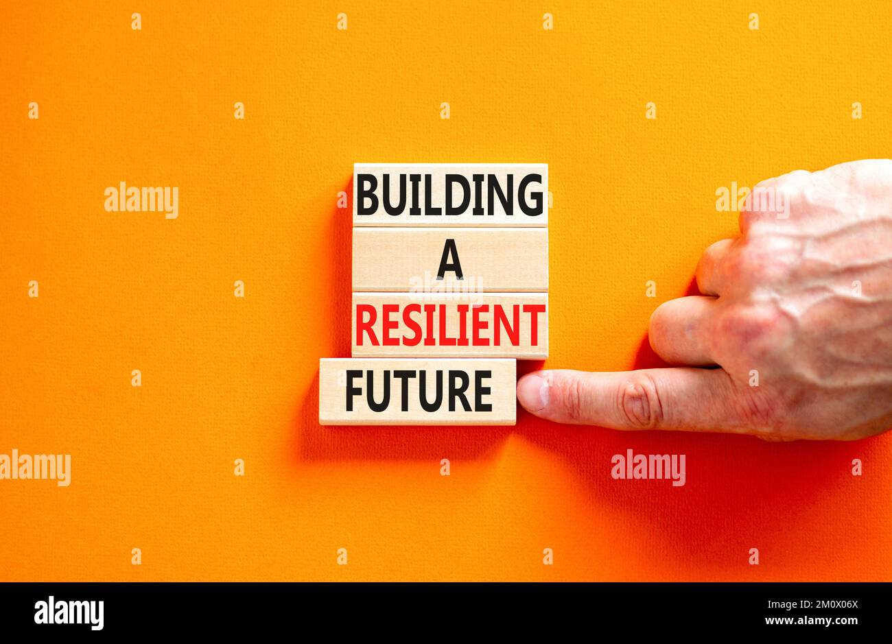 Building a resilient future symbol. Concept word Building a resilient ...