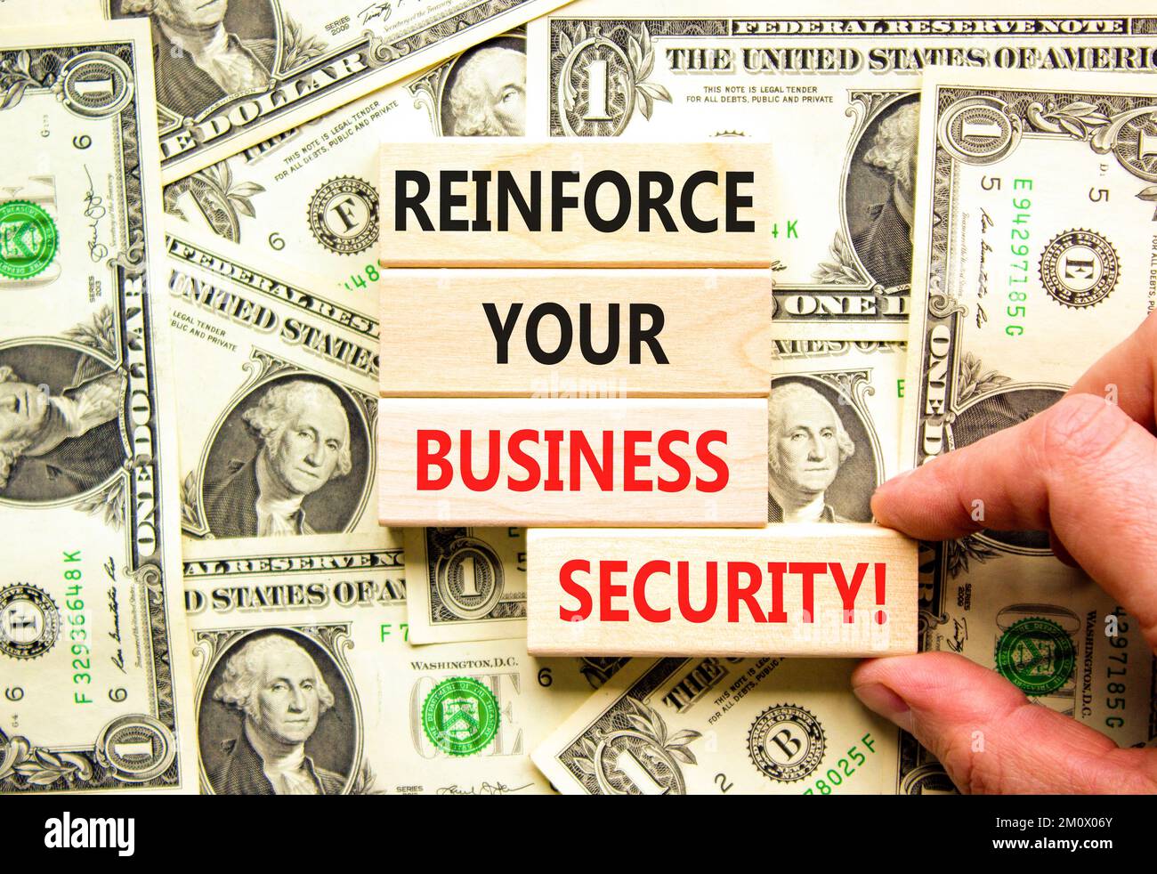 Reinforce your business security symbol. Concept word Reinforce your ...
